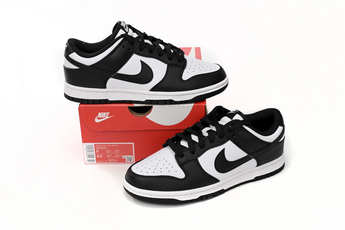 Nike Dunk Low Black White Panda DD1391-100 - Stylish and Classic Sneakers